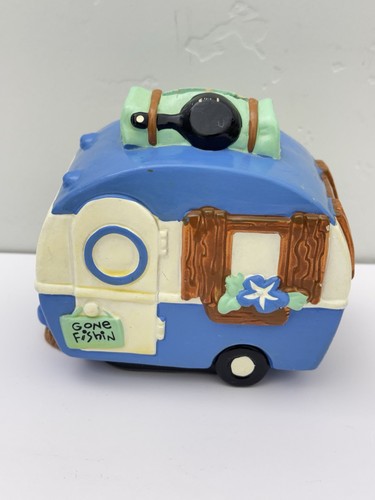 Vintage Walt Disney Productions Goofy Bank Camper Gone Fishing Ceramic ...