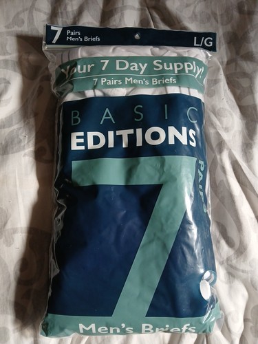 7-Pack Vintage BASIC EDITIONS White Briefs K-Mart Discontinued - New ...