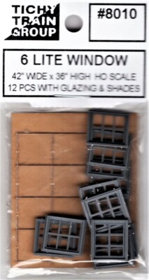 HO Scale Tichy Train Group 8010 6-Lite 42 x 36" Window pkg (12) | eBay