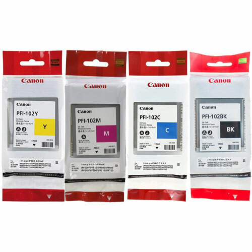 Canon imagePROGRAF iPF605 (PFI-102) Standard Yield Ink Cartridge Set | eBay
