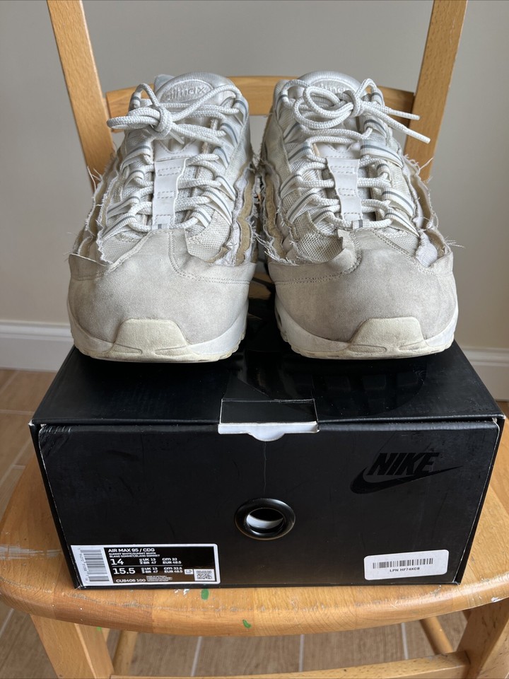 Nike Air Max 95 Comme Des Garçons CDG summit White Size 14 Authentic ...
