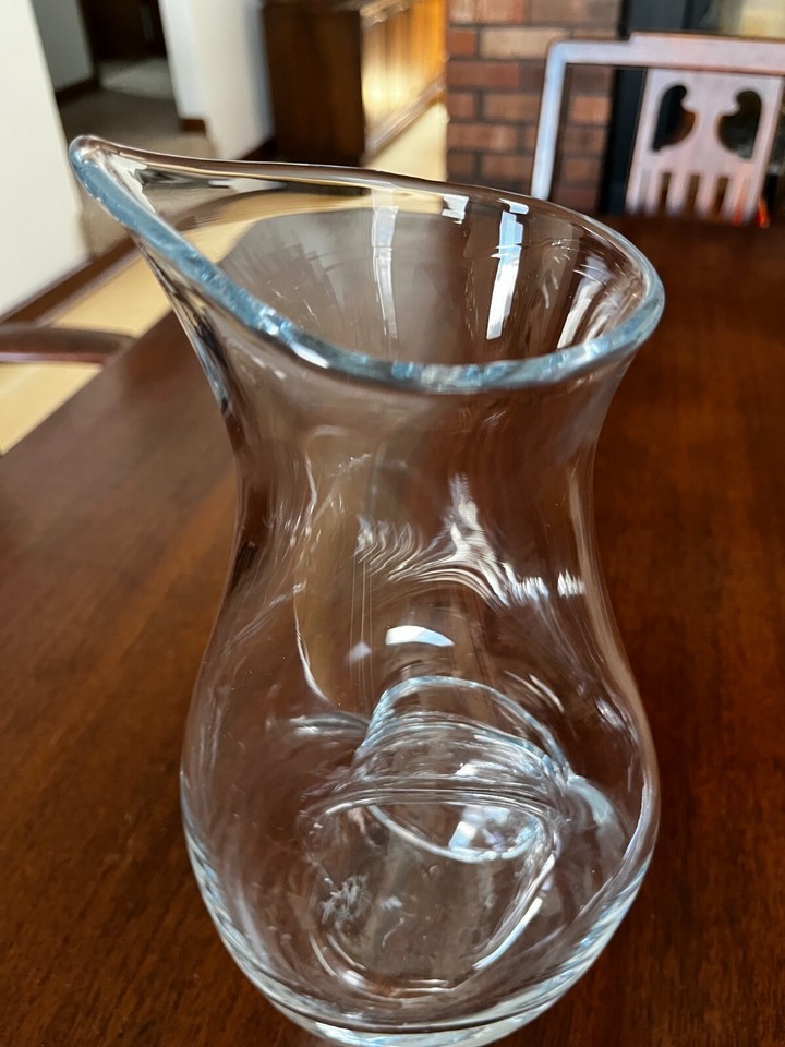 Italian Bormioli Rocco Glass Pitcher Wine Carafe Decanter Donut Hole ...