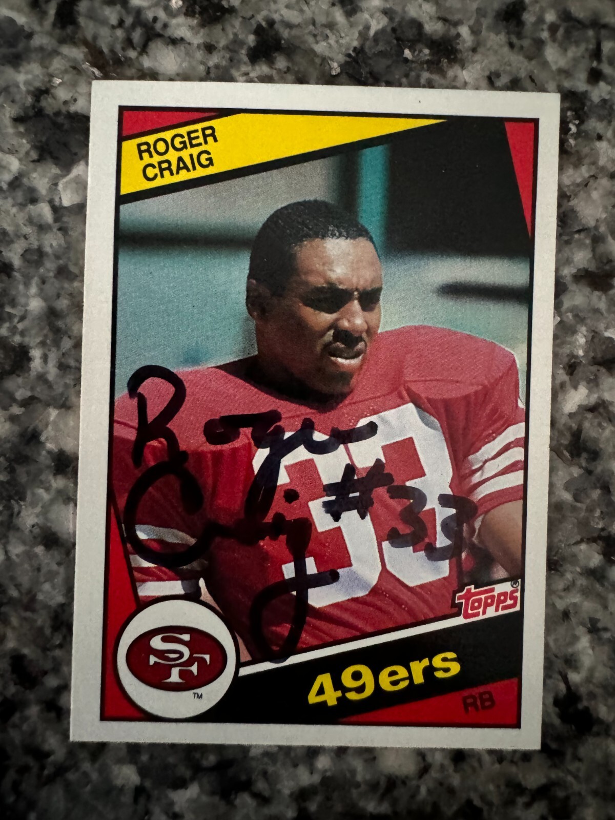 Roger Craig Signed SAN FRANCISCO 49ERS Card 1984 Topps ROOKIE | eBay