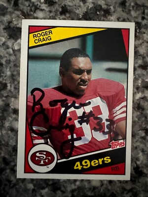 Roger Craig Signed SAN FRANCISCO 49ERS Card 1984 Topps ROOKIE | eBay