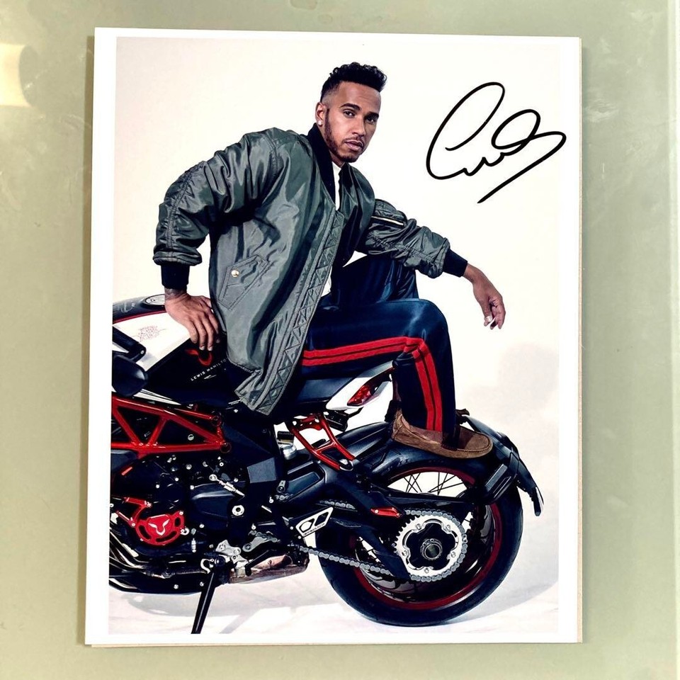 F1 Driver Lewis Hamilton Autographed Signed Large Photo 254x203mm | eBay UK