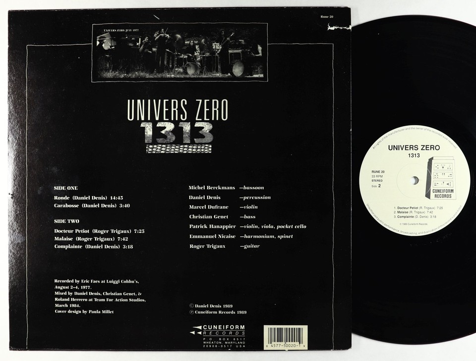 Univers Zero - 1313 LP - Cuneiform VG++ | eBay