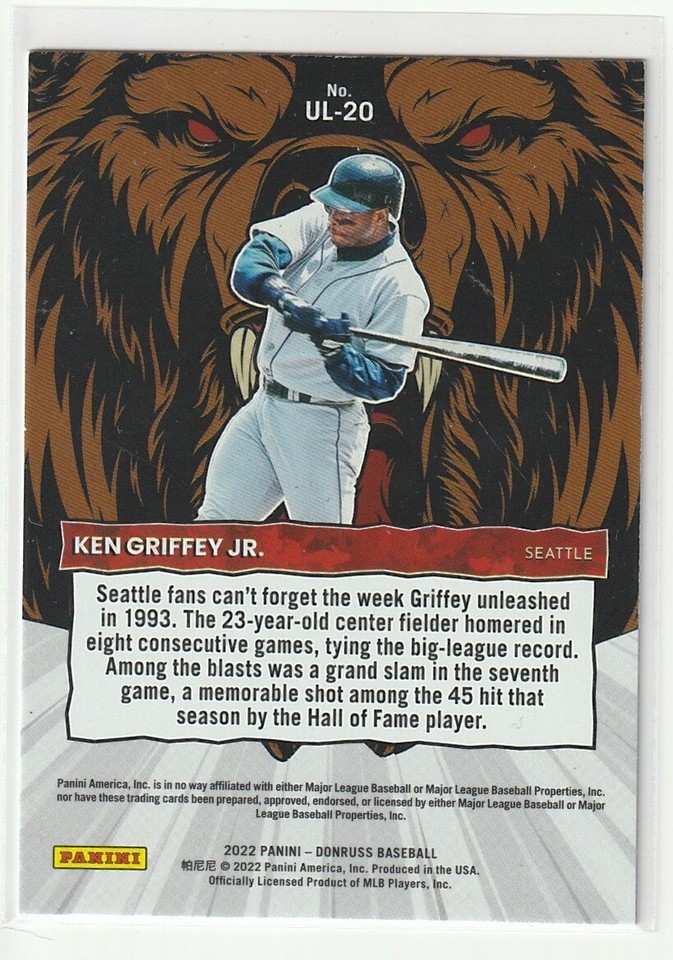 💎 Ken Griffey Jr. 2022 Donruss Unleashed Vector Parallel #UL-20 ...