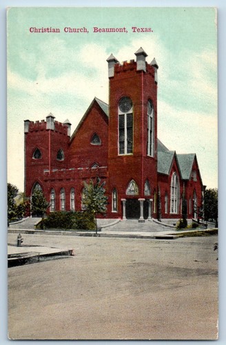 Beaumont Texas Postcard Christian Church Chapel Exterior Building c1910 ...