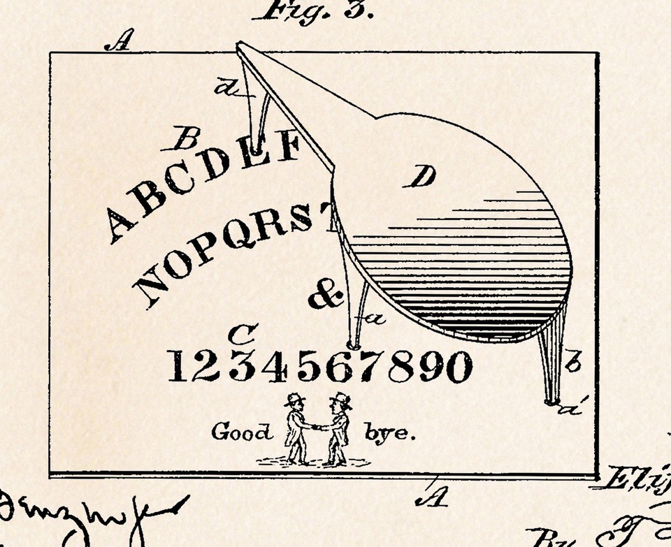 1891 Ouija Board Game Known as Weegee Spirit Wigi Talking Weegie Patent ...