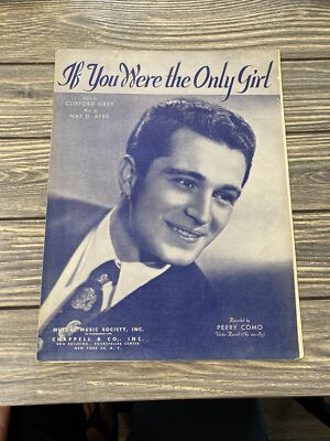 Vintage 1929 If You Were The Only Girl Sheet Music Clifford Grey Nat D ...