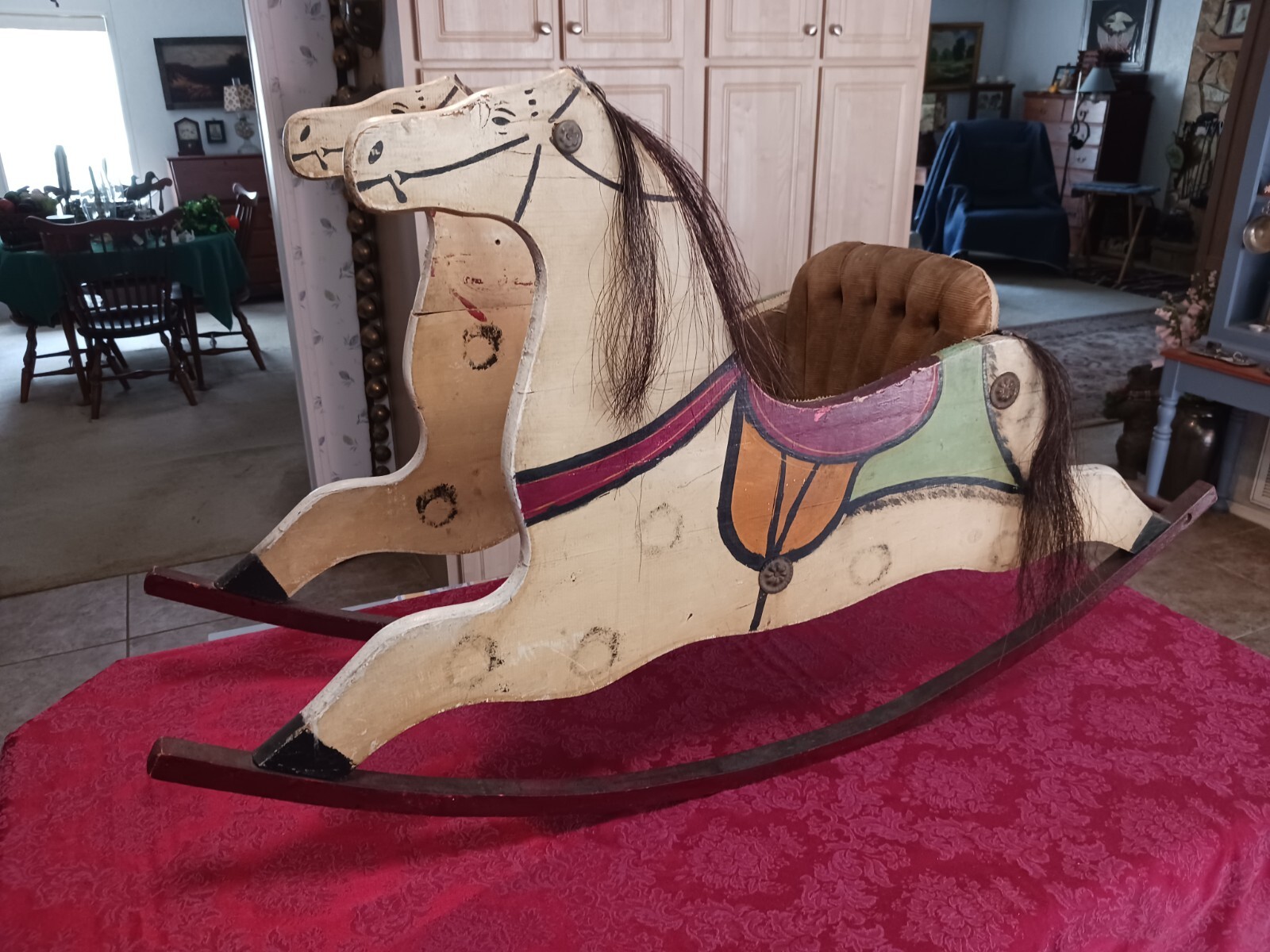 Antique Shoo-fly Wooden Rocking Horse.. | eBay