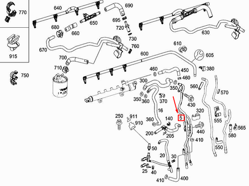 MERCEDES-BENZ ML W166 Fuel Line A6510700935 NO IMPORT DUTIES TO 🇺🇸 | eBay