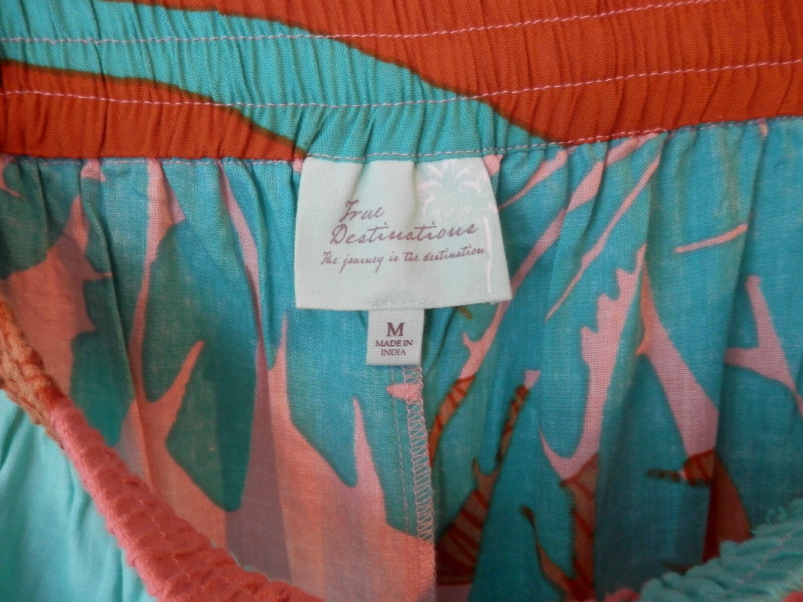 True Destinations Resort Wear Tropical Wide Leg Pants/Cover Up Women's ...