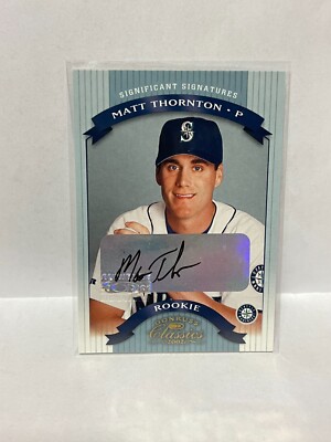 2002 Donruss Classics Significant Signatures #133 Matt Thornton /500 | eBay