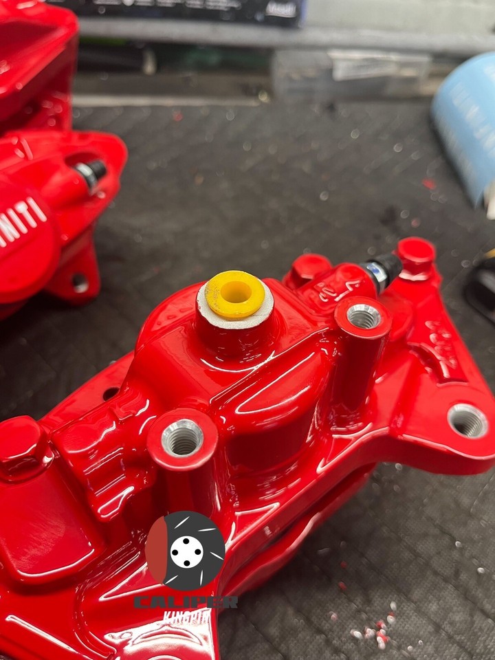 Akebono Big Brake Calipers Powder Coated Gloss Red OEM Nissan 370z ...