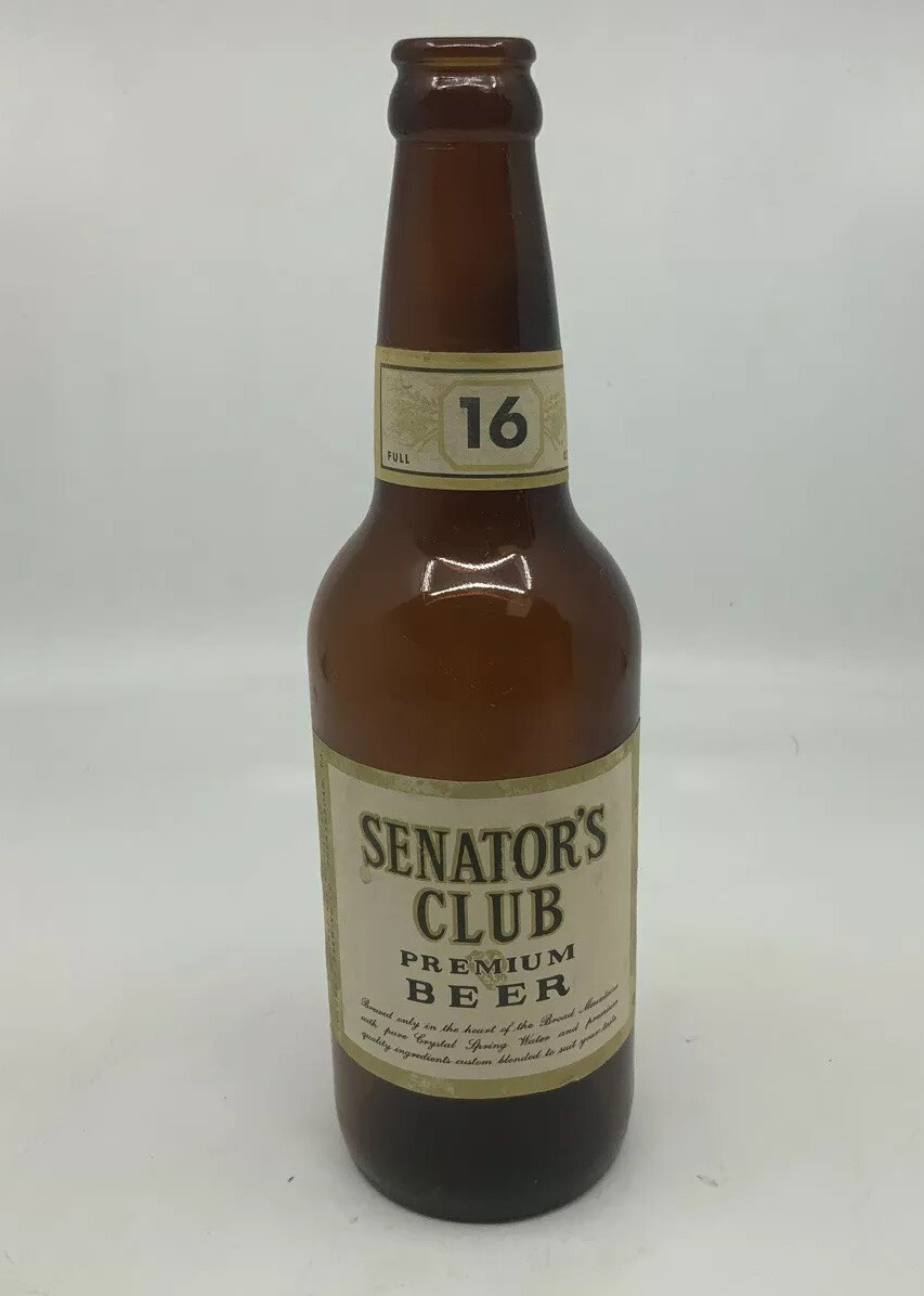 SENATOR’S CLUB Premium Beer Bottle 16oz Columbia Brewing Co. Shenandoah ...