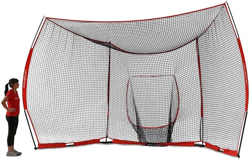 PowerNet Portable Baseball Backstop | Large 16x9 FT | Instant Diamond ...