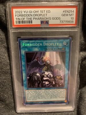 Yugioh! Forbidden Droplet PSA 10 MP22-EN254 GEM MINT Prismatic Secret ...