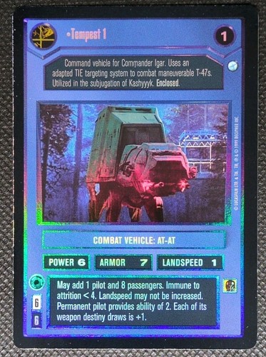 1999 Star Wars Decipher CCG Tempest 1 Foil | eBay