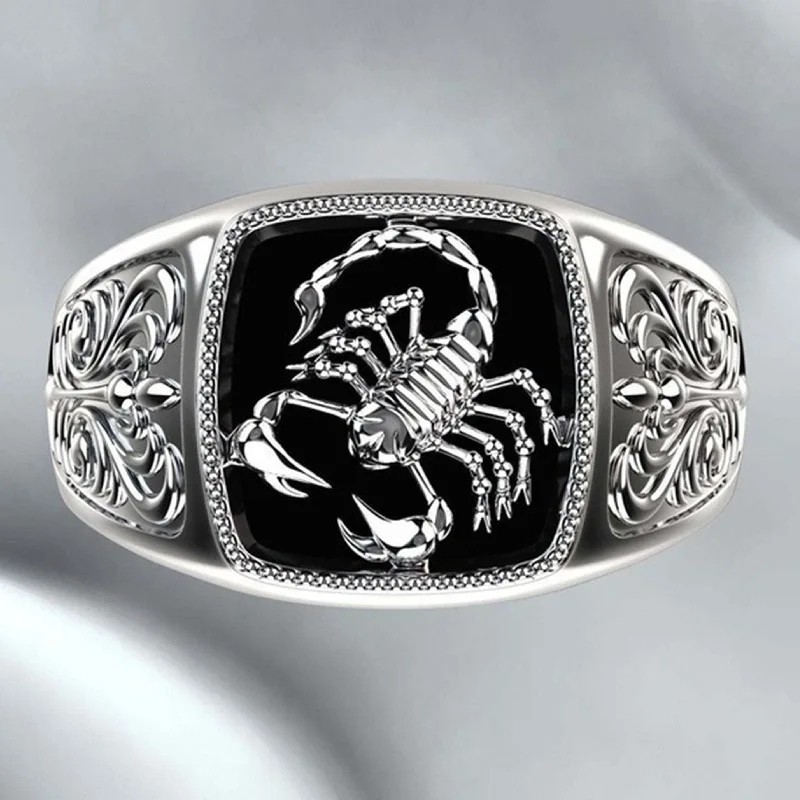 925 Sterling Silver Men's High Quality Scorpion Design Quality Banquet ...