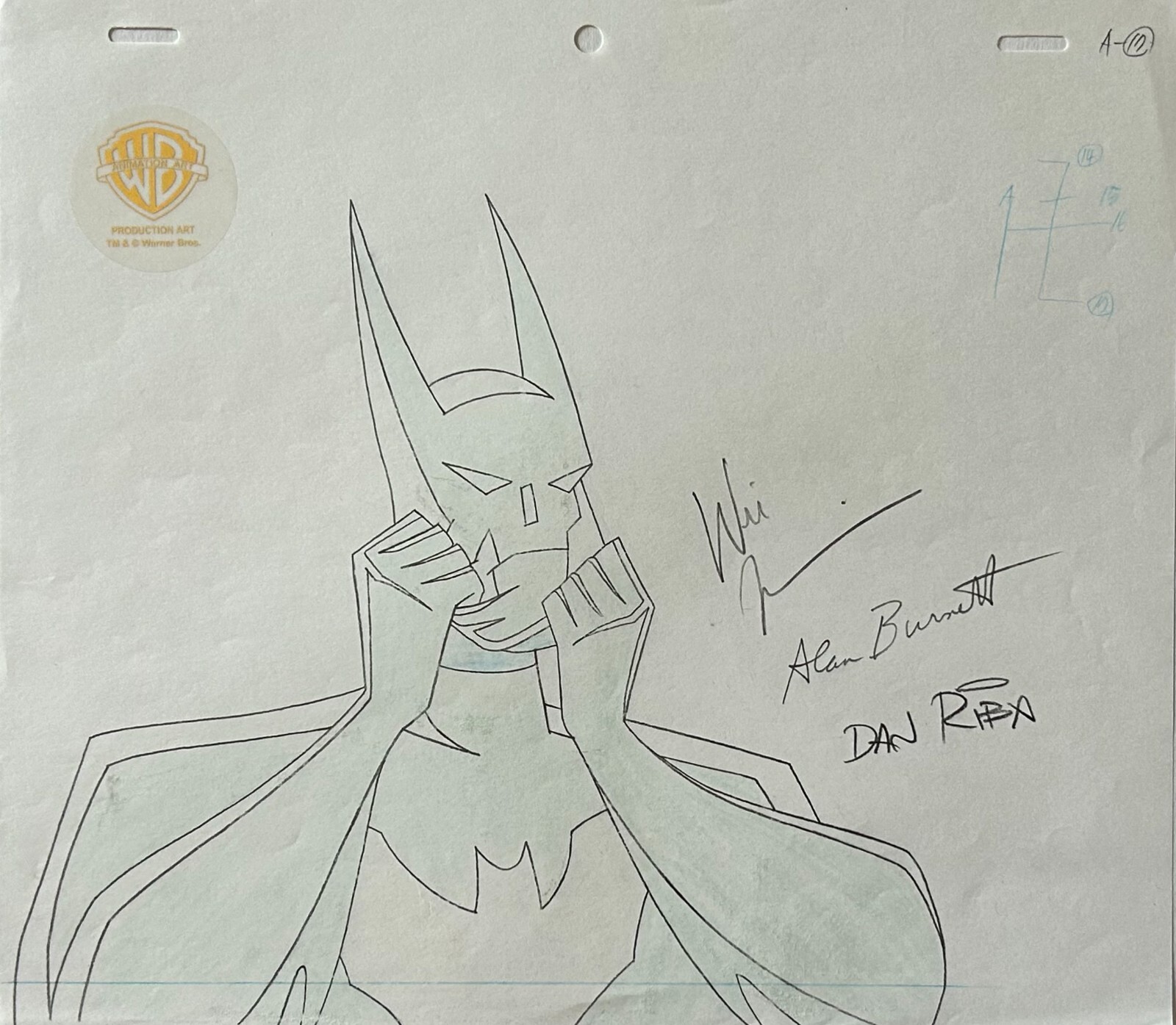 BATMAN Original Production Drawing SIGNED 3x A17 BATMAN BEYOND Robot CC ...