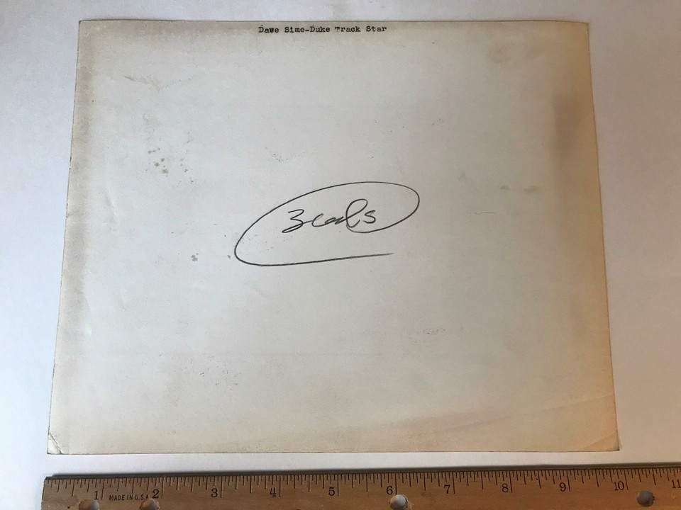 Vtg 1950s Dave Sime Duke Track Star 1960 Olympic Silver Medalist ...