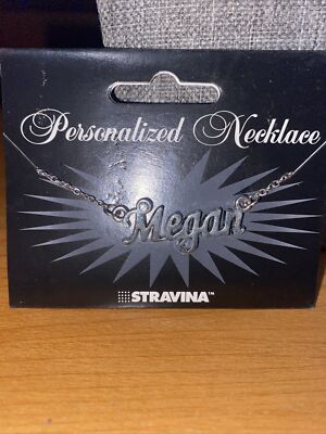 Stravina Women's Silver Tone Personalized Name MEGAN Polished Charm ...