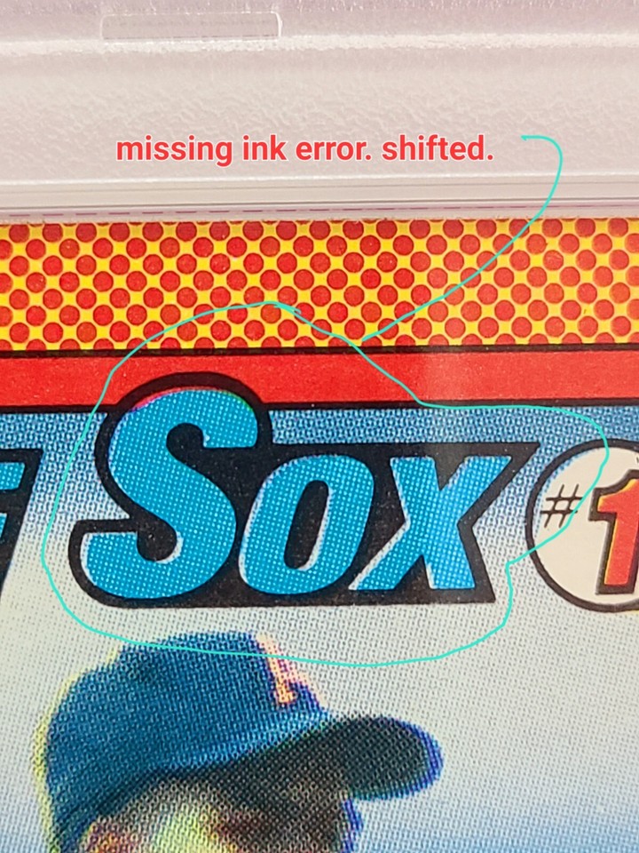 Misprint 1990 Topps FRANK THOMAS ROOKIE Error. MULTI ERROR PSA 8 GRADED ...