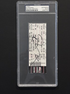 Ed Sheeran Signed Auto 2015 Concert Ticket (X Tour) PSA/DNA | eBay