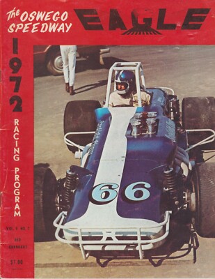 1972 Oswego Speedway Super Modifieds Race Program Jimmy Shampine Red ...