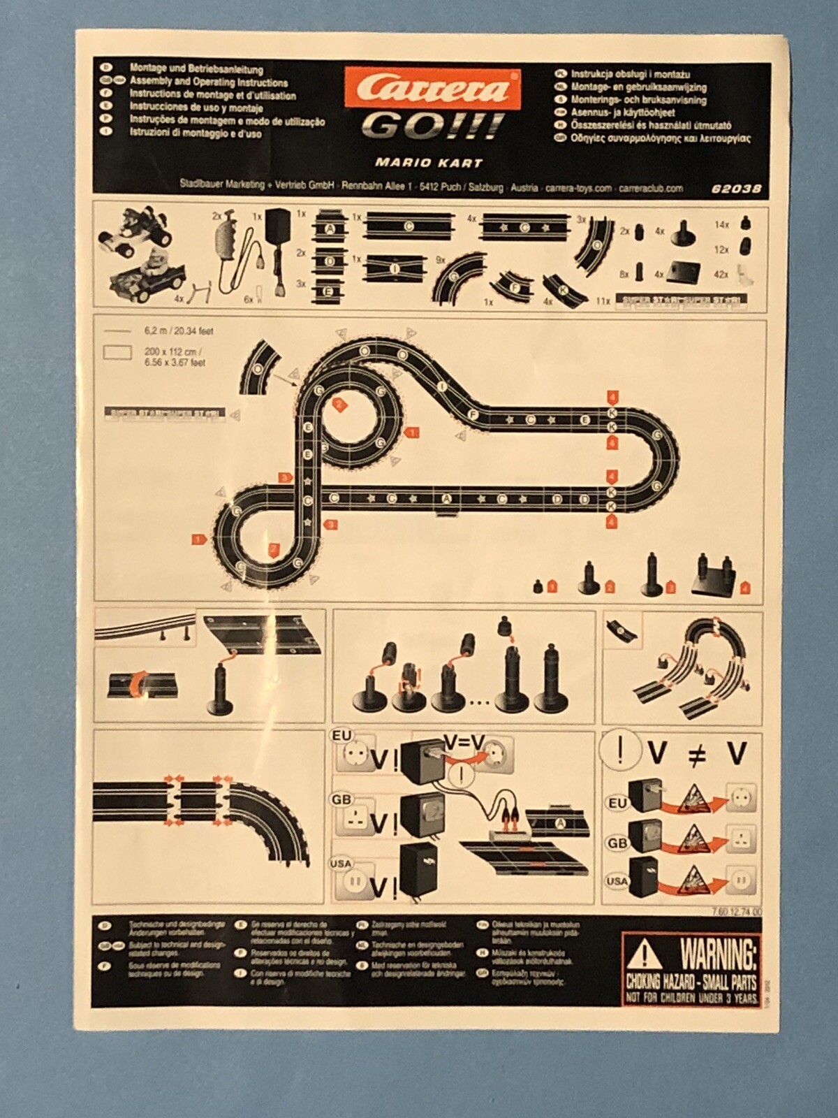 2007 Carrera Go!!! MARIO KART DS Slot Car Racing System #62038 in Box~1 ...