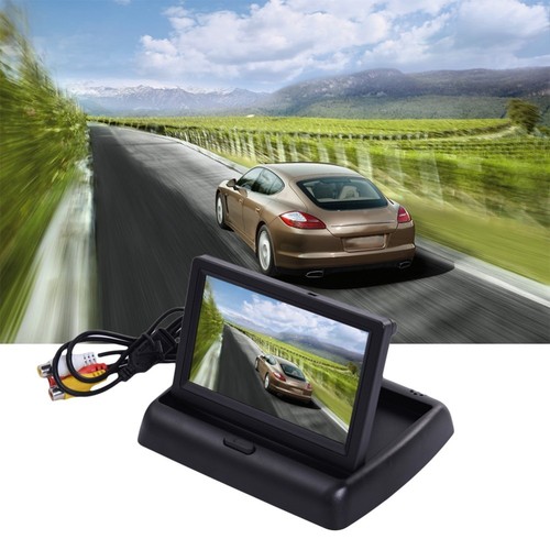 Car Rear View Monitor 4.3" Color TFT LCD Screen Folding Auto Monitor ...