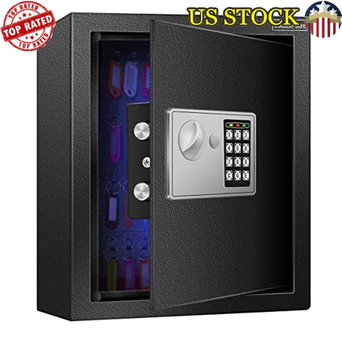 Intelligent Lighting Electronic Key Safe Wall Mount Steel Cabinet 80 ...