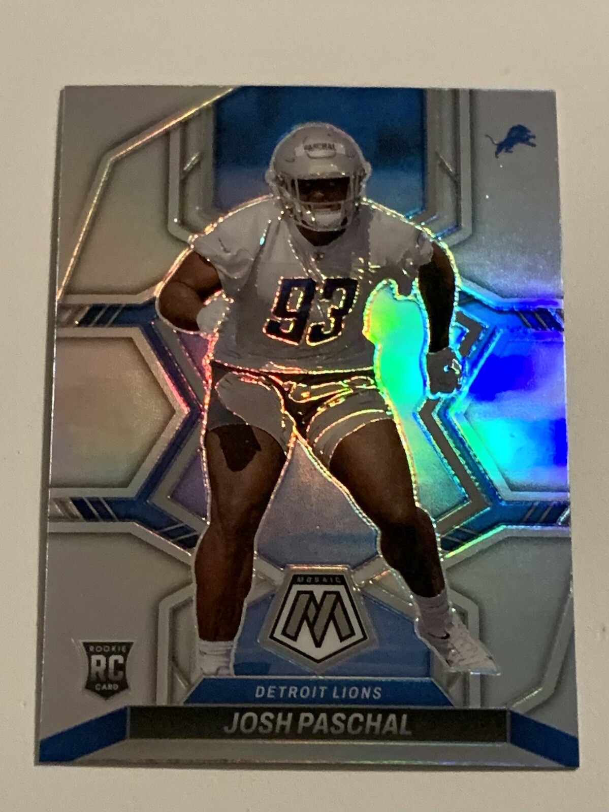 Josh Paschal 2022 Mosaic Rookie RC Card #388 Silver Parallel Lions ...