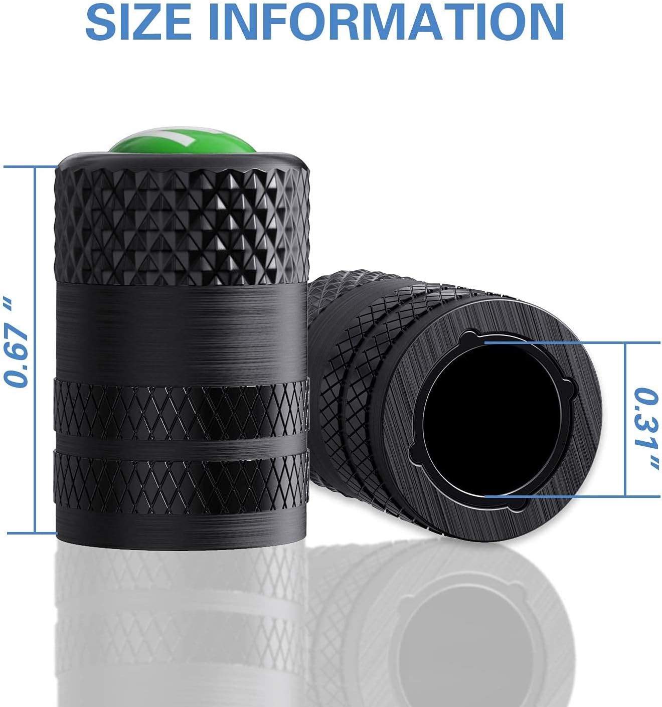 4 Pcs Aluminum Tire Valve Stem Caps with N2 Nitrogen Logo, Universal ...