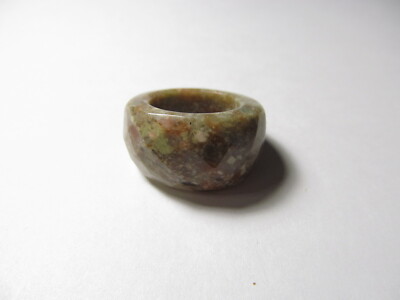 Heavy Genuine Solid Jasper FACETED Ring Size 7.75 JASR19C | eBay