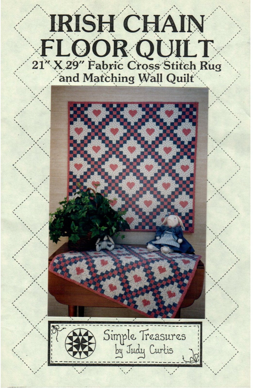 Irish Chain Floor Quilt Sewing Pattern Fabric Cross Stitch Rug ...