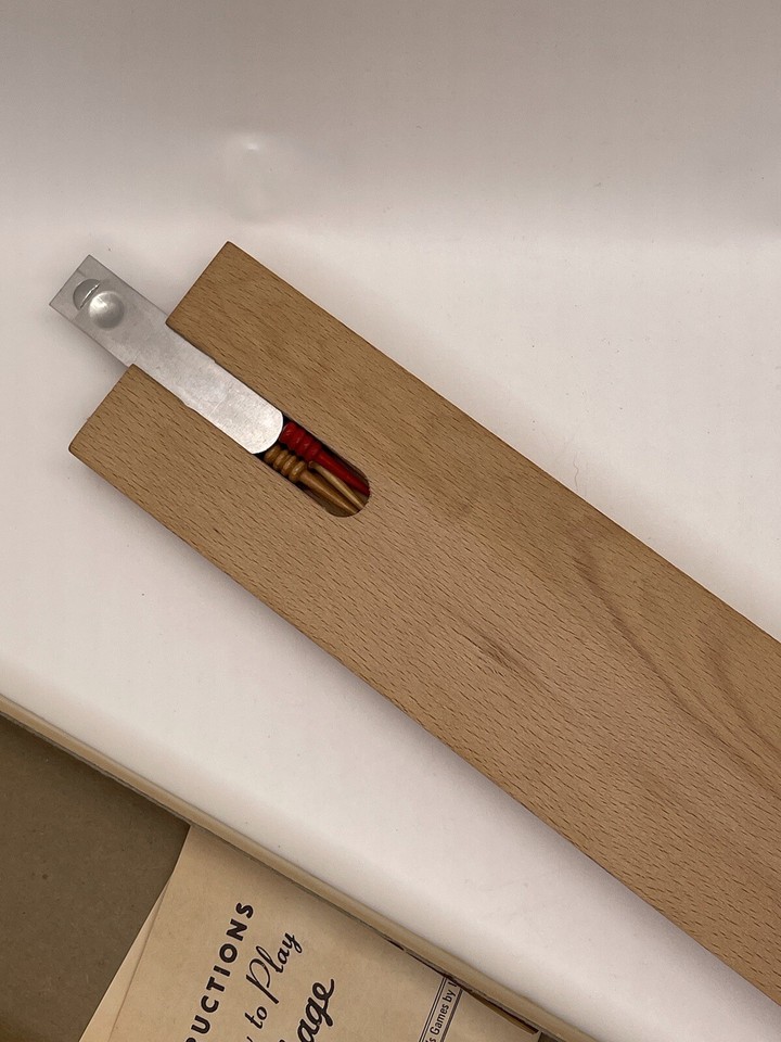 Vintage Board Games 1968 Wooden Cribbage Board 2 Player 1505 all ...