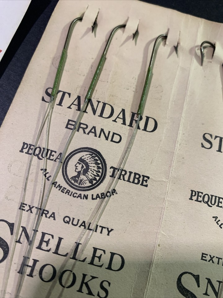 Vintage RARE Early Graphic Fishing Native American Hook Store Display ...