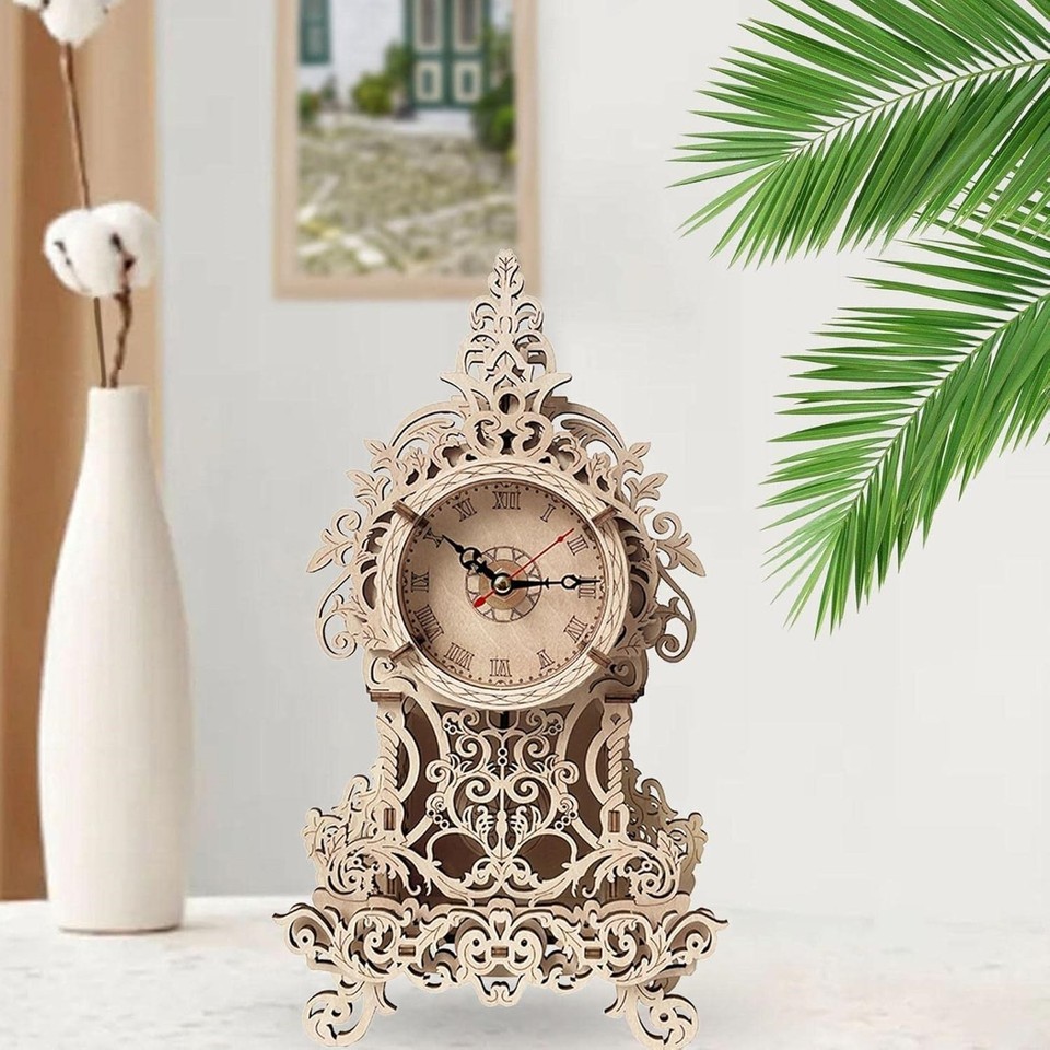 DIY 3D Wooden Pendulum Clock Model Kit - Creative Craft for Adults 14 ...