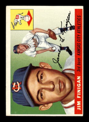 1955 Topps Baseball #14 Jim Finigan RC Excellent Kansas City Athletics ...