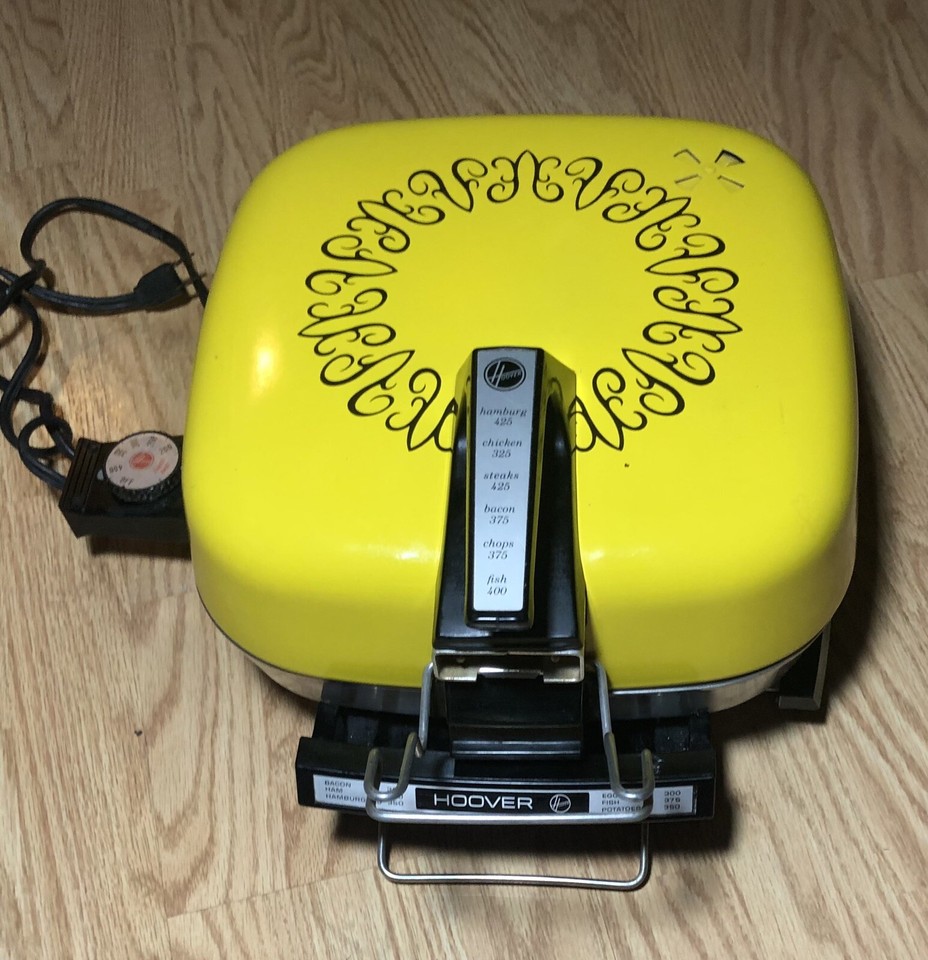 Vintage Yellow Hoover Electric Fry Pan B3009 Excellent Condition Broil ...