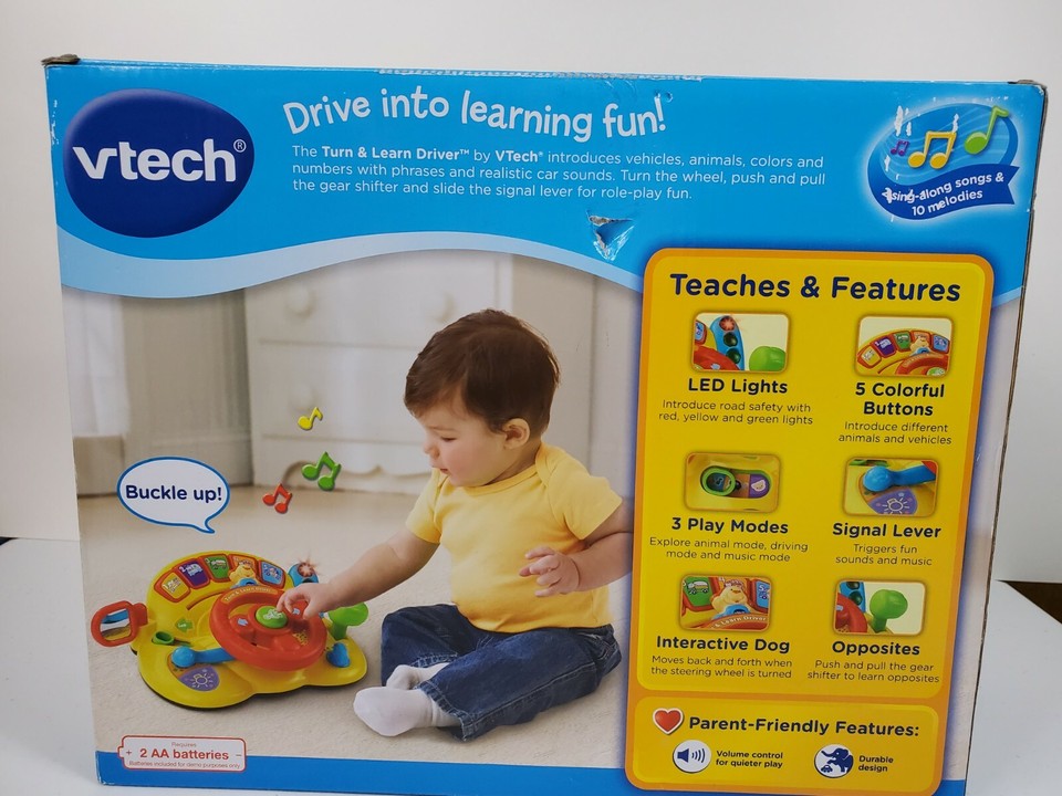 Vtech Turn and Learn Driver Toy Yellow Ages 6 to 36 months New ...