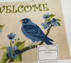 KITCHEN ACCENT RUG (nonskid back)(17"x28") BIRD ON THE TREE,WELCOME ON ...