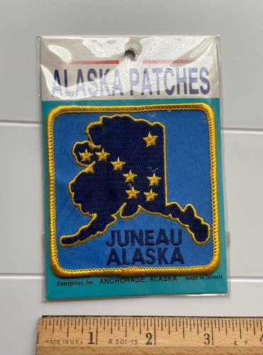 NIP Juneau Alaska State Capital City AK Outline Big Dipper Flag Iron-on ...