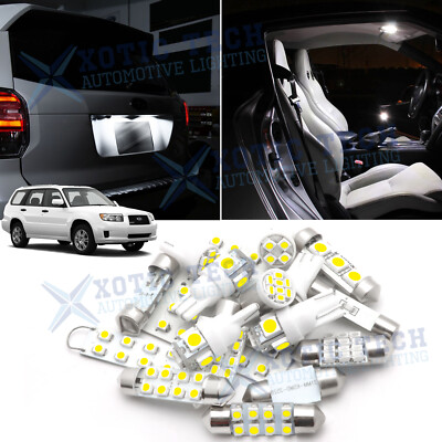 White LED Interior License Plate Light Package Kit For Subaru Forester ...