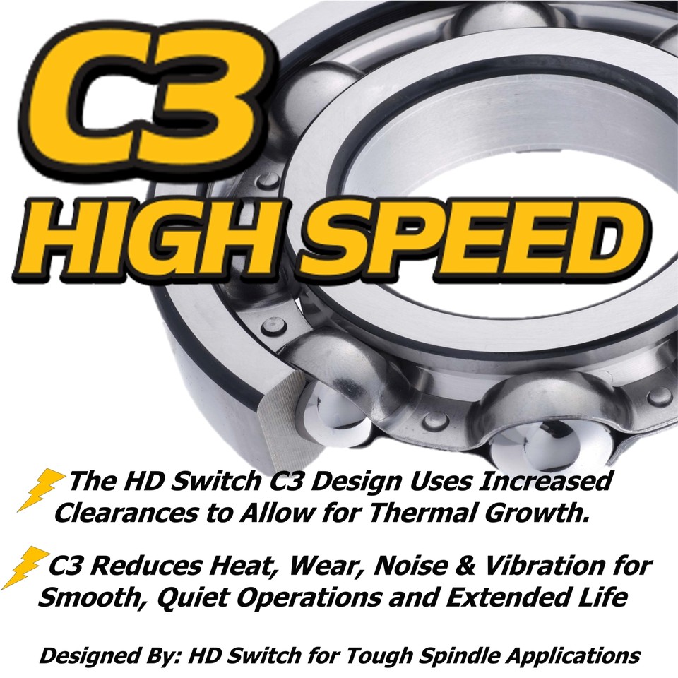 (4 Pack) Spindle Rebuild Bearing fits Spartan 437-0026-00 w/C3 & Grease ...