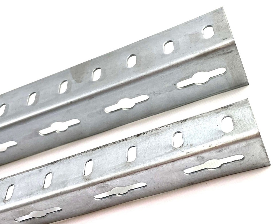 Galvanised Slotted Angle Iron & Slotted Flat Bar - 1 Mtr Lengths | eBay UK