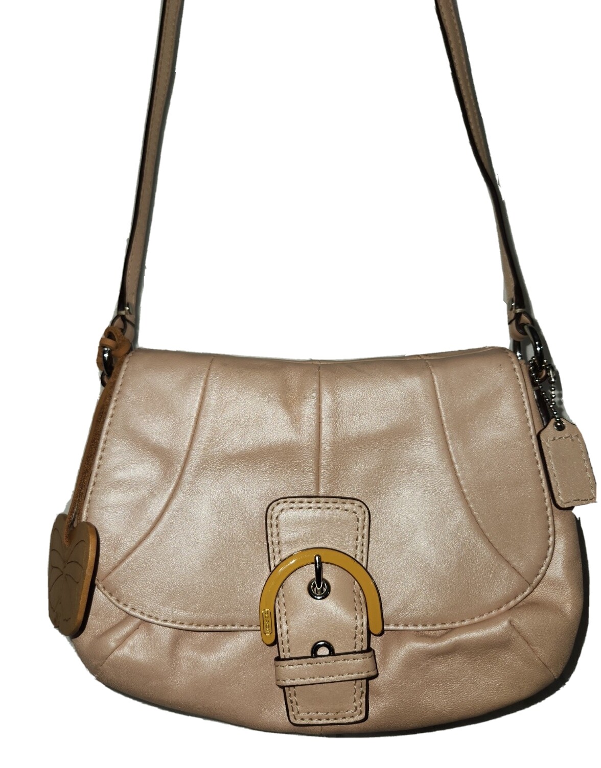 Coach Handbag Leather Soho Crossbody Bag Pink Flap B… - Gem