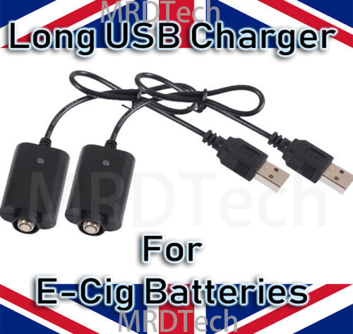 2X LONG Inspired vapour USB CHARGER FOR CE4 CE5 CE6 EGO E CIG PEN VAPE ...